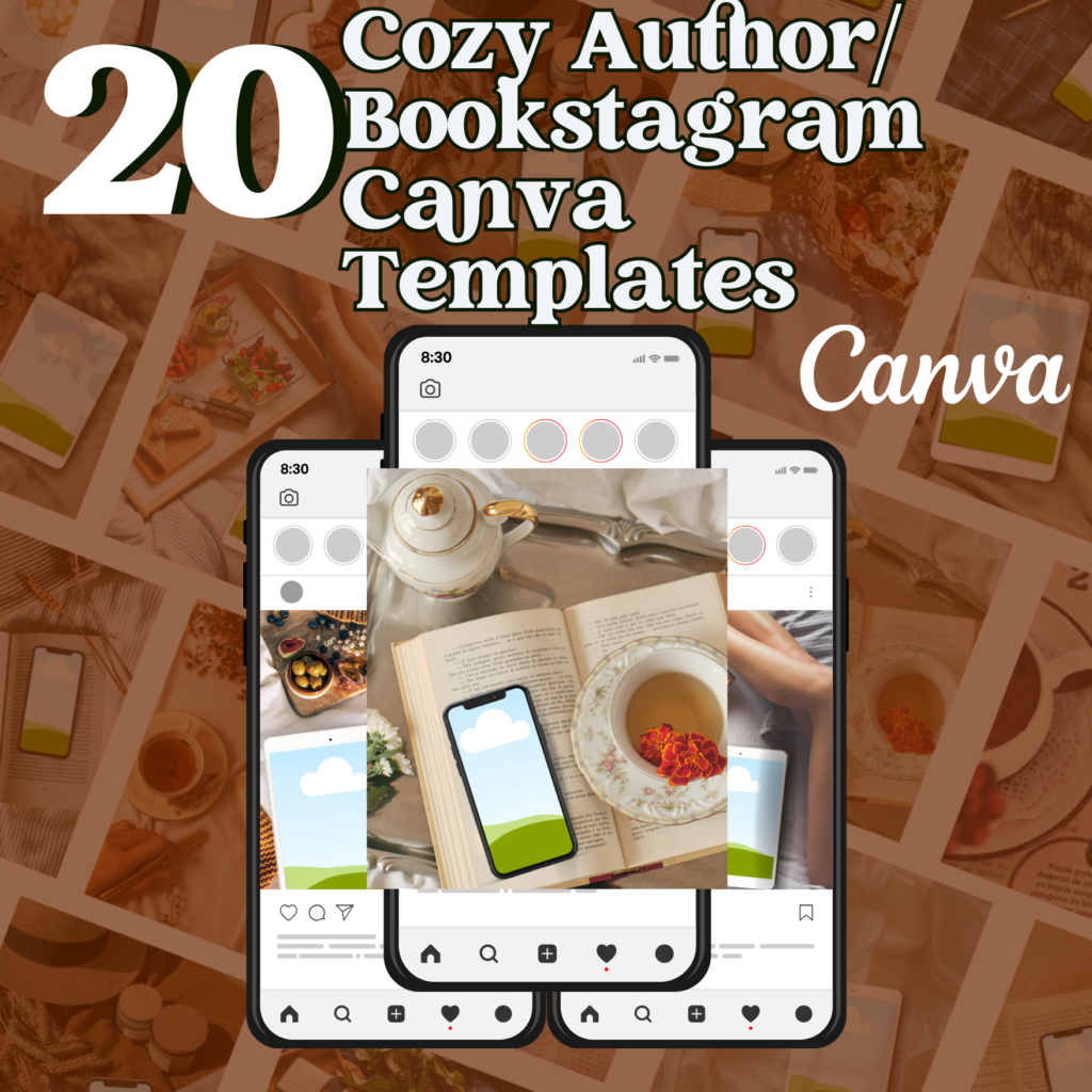 Cozy Author/ Bookstagram Canva Templates - Author Content Calendar