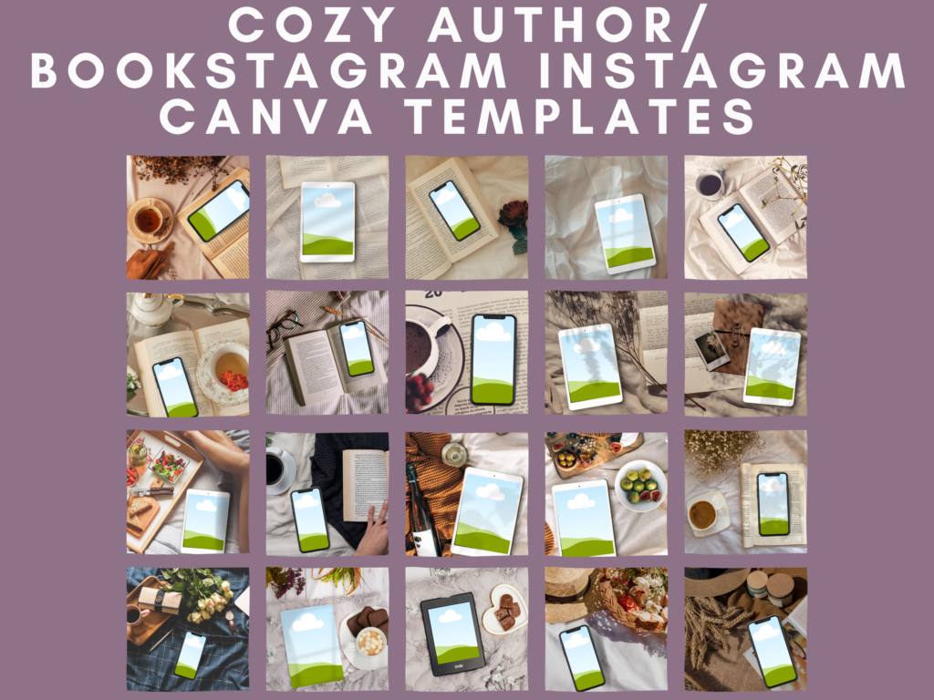 Cozy Author/ Bookstagram Canva Templates - Author Content Calendar